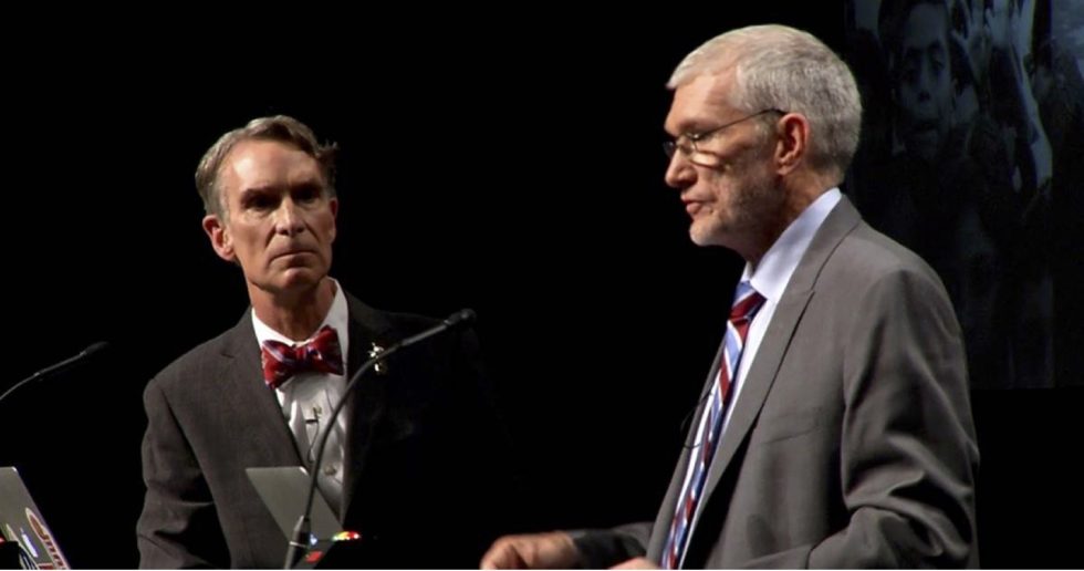 Bill Nye – Ken Ham Debate. February 4, 2014. (Photo by Jason Aldag/The ...