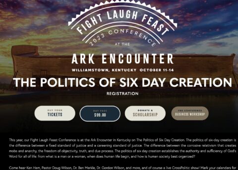 Screenshot of the Fight Laugh Feast 2023 Conference at Ark Encounter.